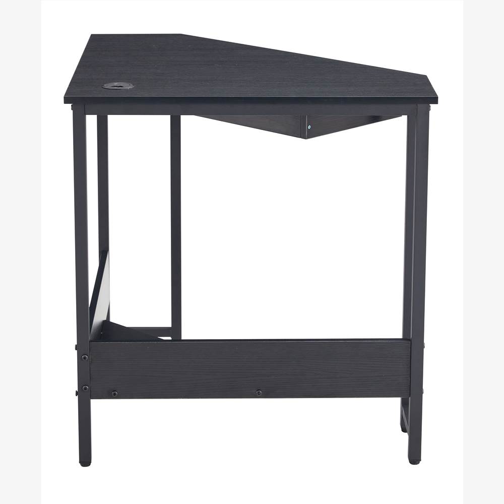 28.3" Triangle Computer Table with Keyboard Tray Black