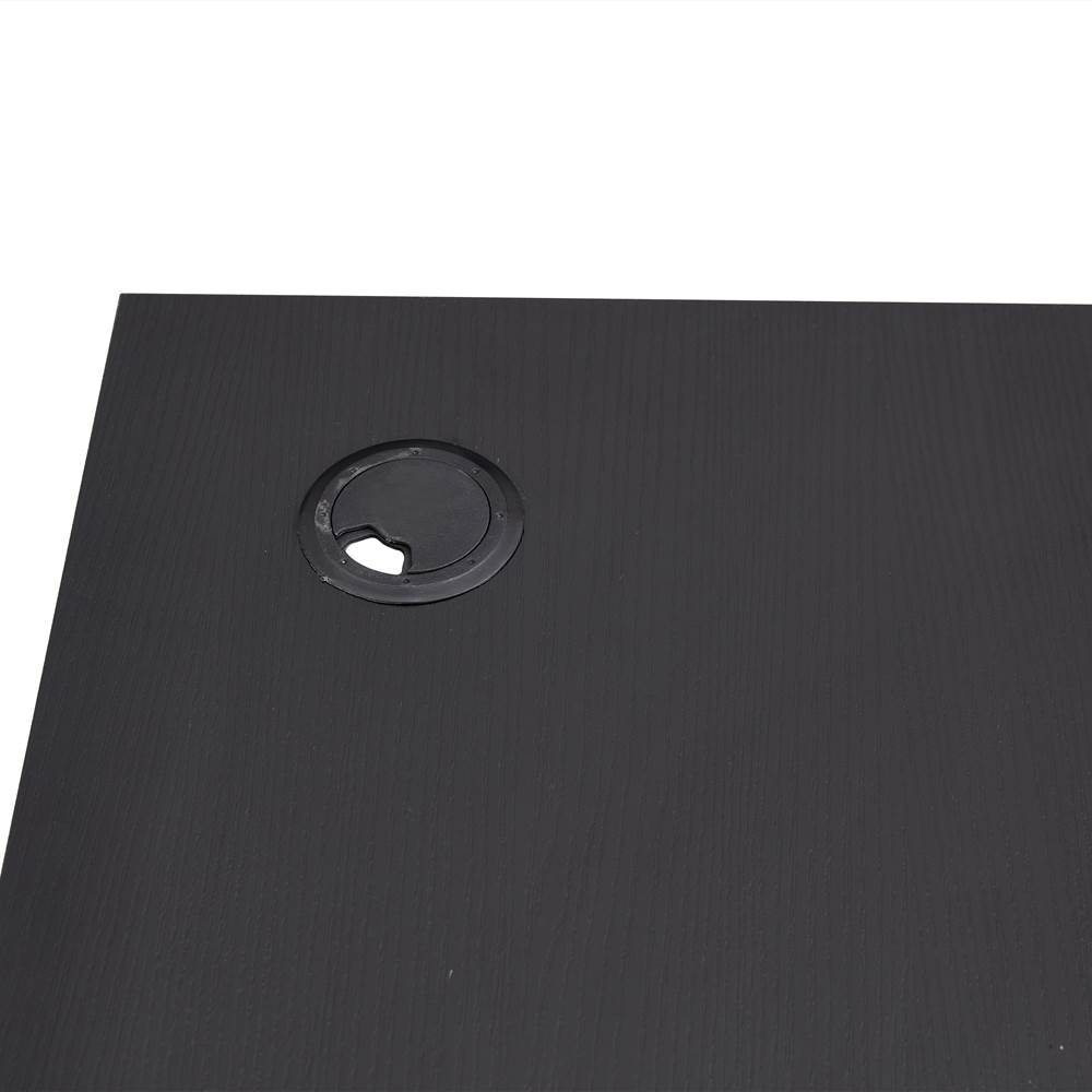 28.3" Triangle Computer Table with Keyboard Tray Black