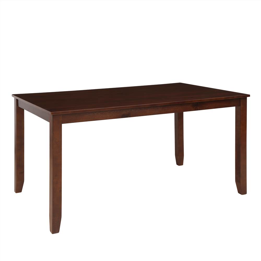 Counter Height Rectangular Dining Table with Wooden Frame Black