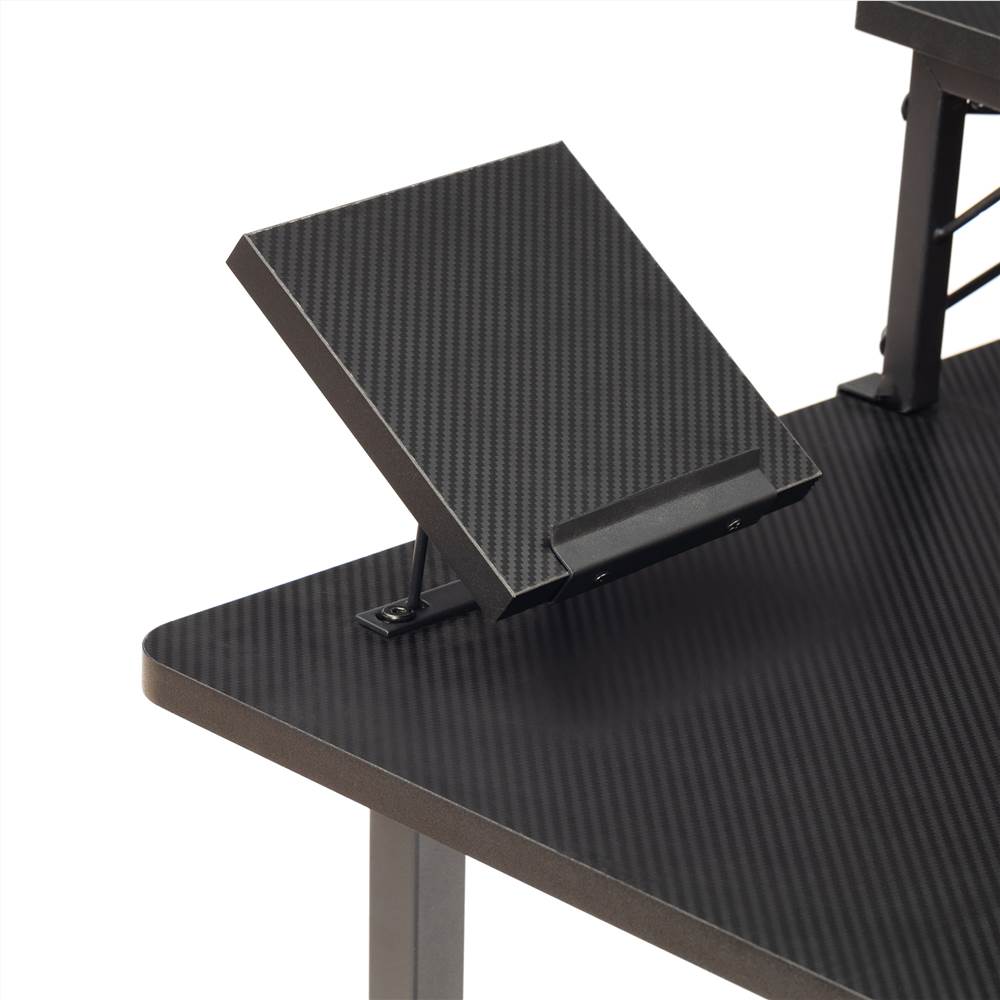 Home Office 47" Computer Desk with PC Stand Black