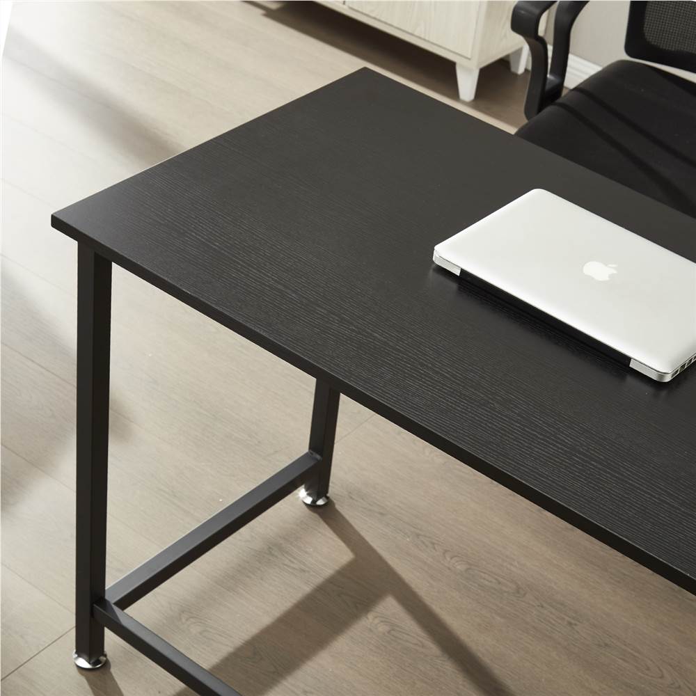 Home Office 59" L-Shaped Computer Desk with MDF Tabletop Black