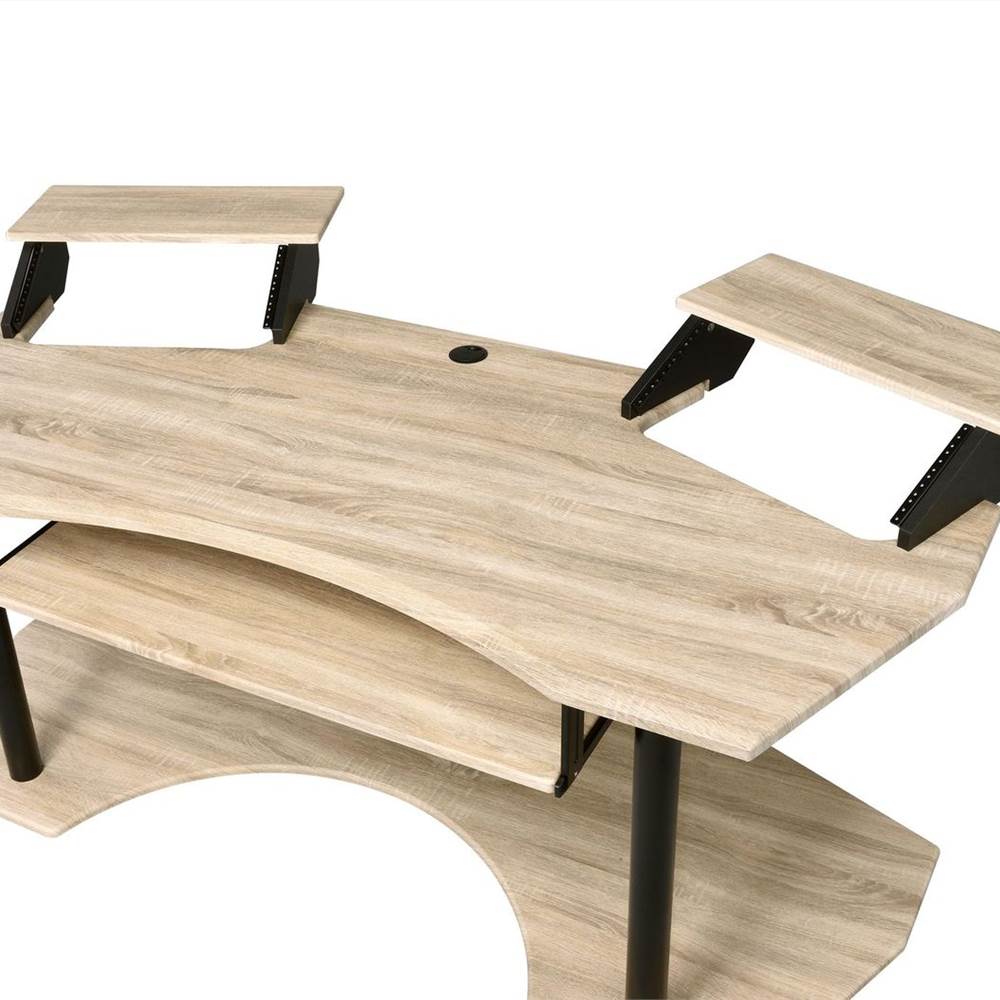 ACME Eleazar Computer Desk with Keyboard Tray Oak