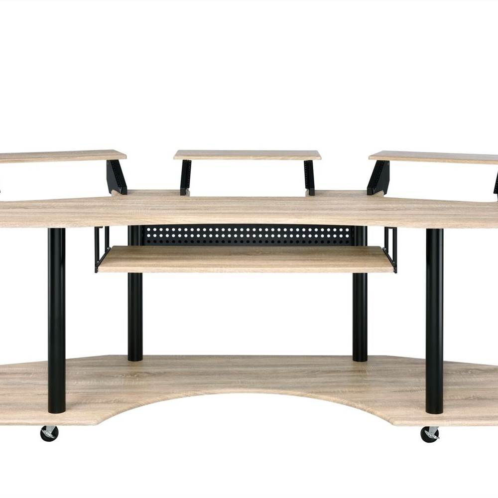 ACME Eleazar Computer Desk with Keyboard Tray Natural