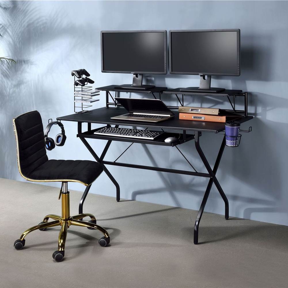 ACME Hartman Computer Desk with Keyboard Tray Black