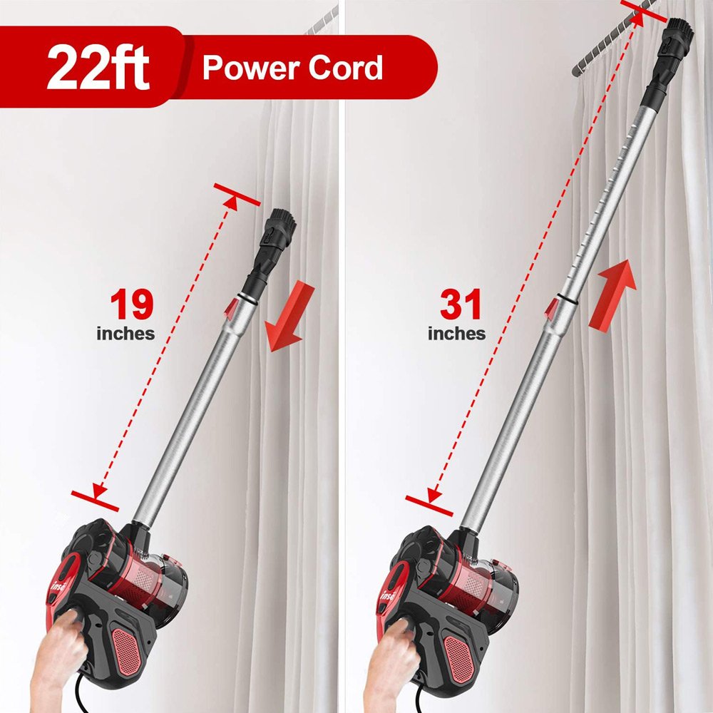 INSE I5 Corded Handheld Vacuum Cleaner 18Kpa Suction Red