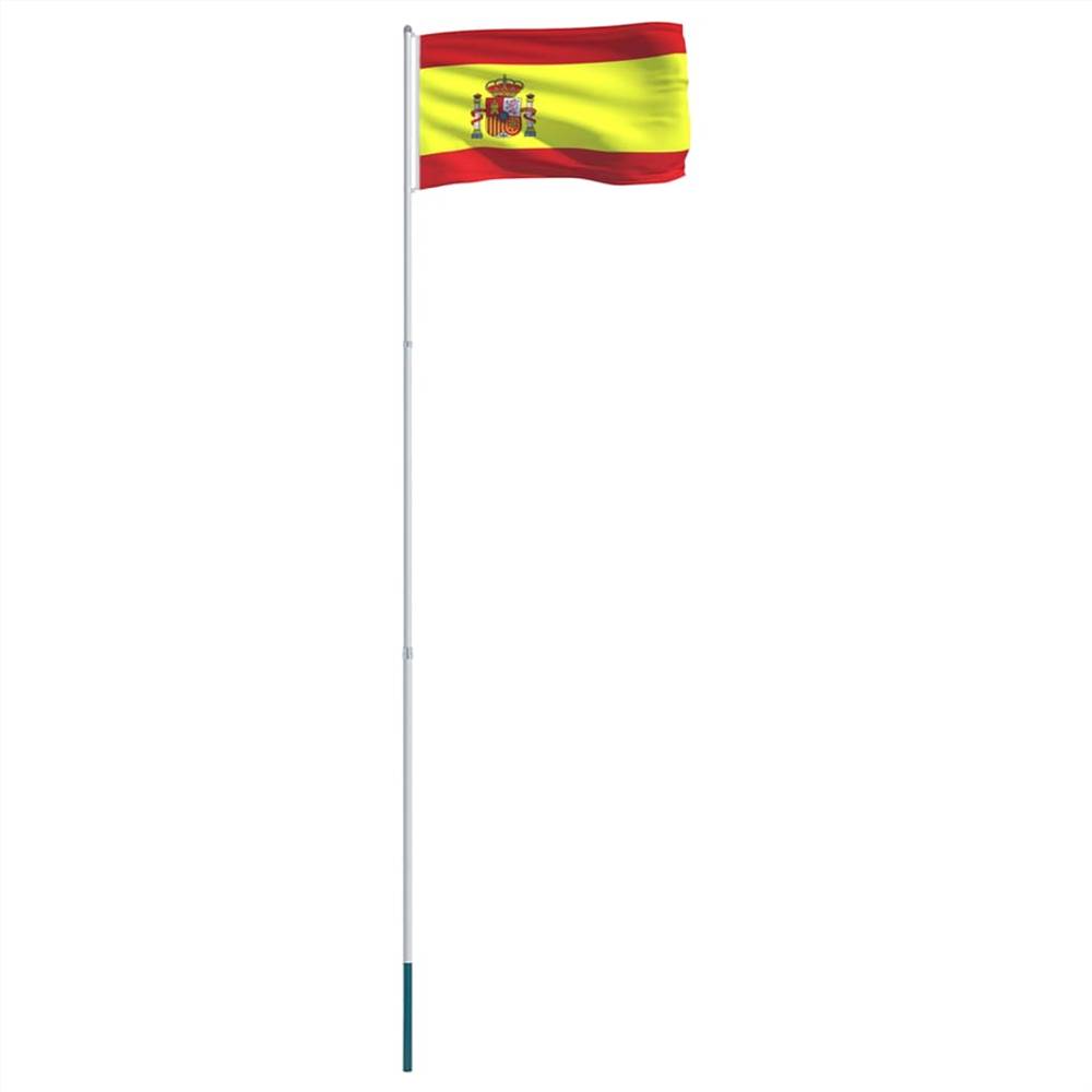 Spain Flag and Pole Aluminium 4 m