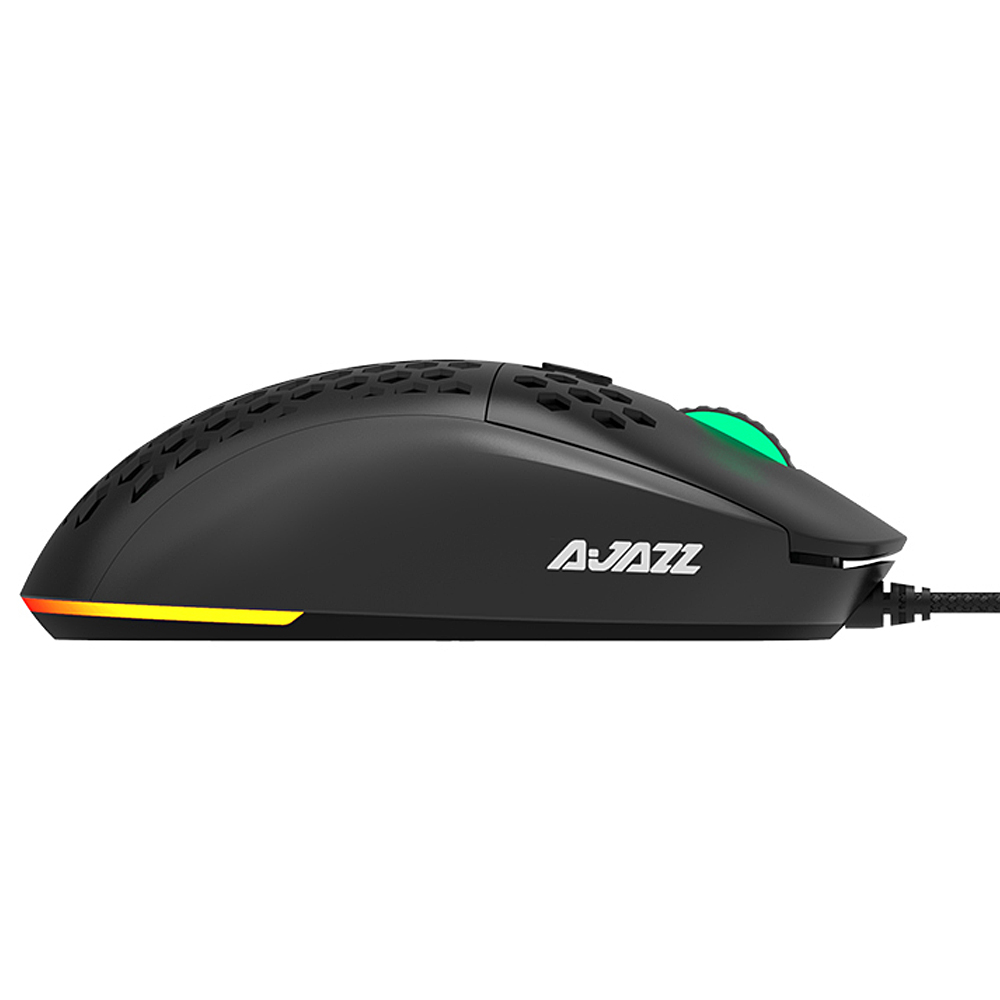Ajazz AJ380R Ultralight Wired Mouse RGB Light Adjustable Black
