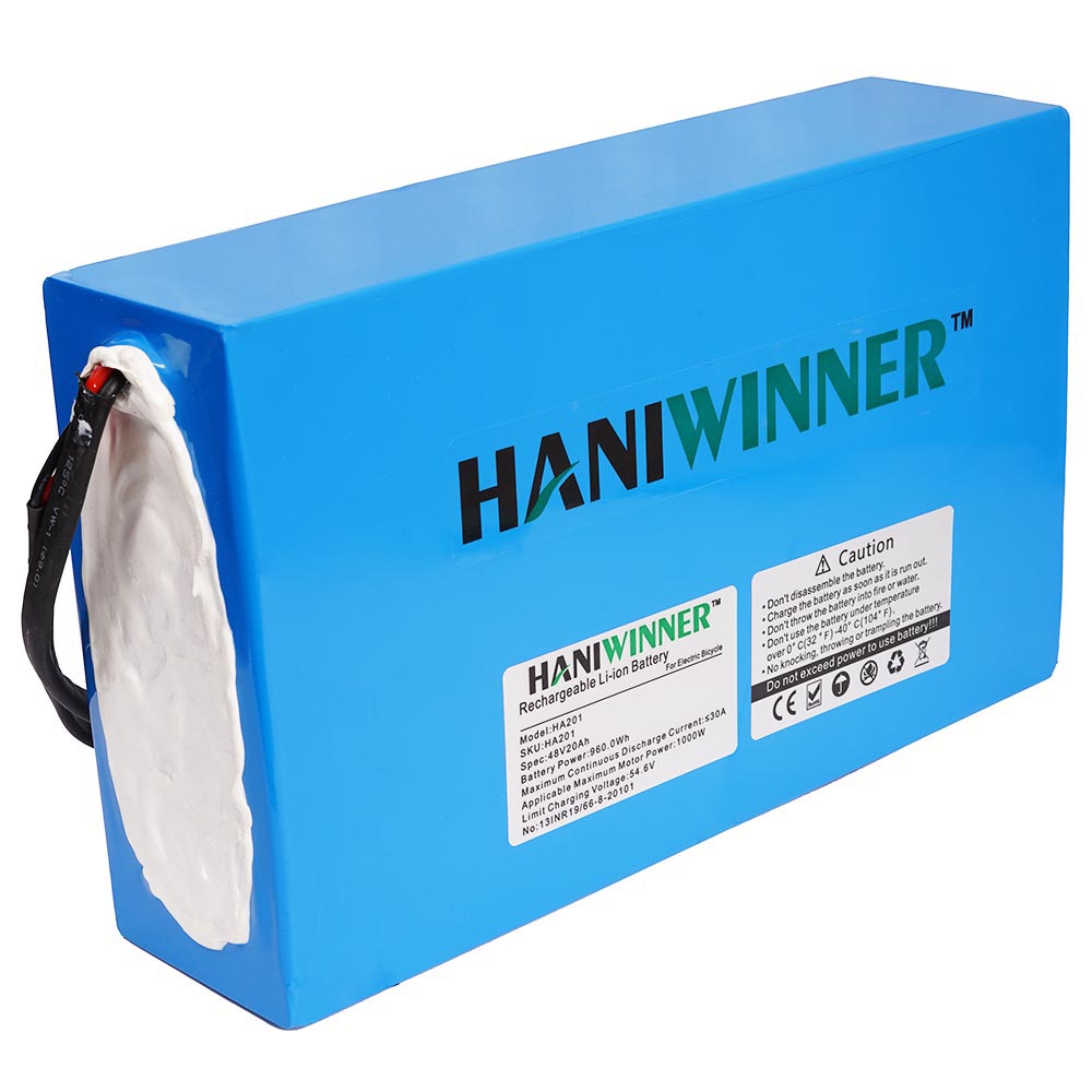 HANIWINNER HA201 Electric Bike Rechargeable Lithium Battery Blue