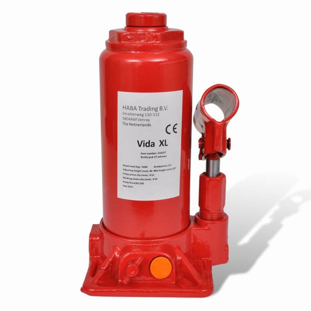 Hydraulic Bottle Jack 5 Ton Red Car Lift Automotive