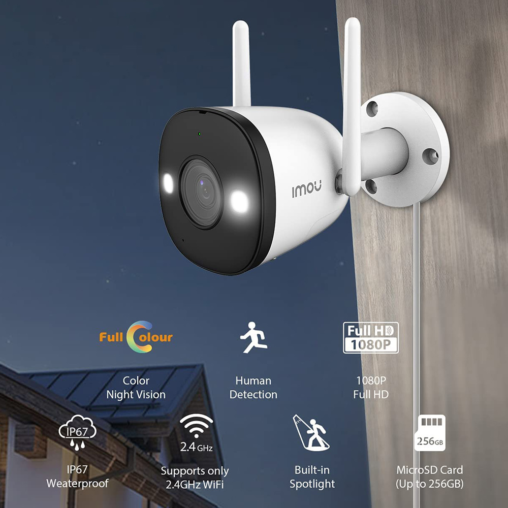 IMOU Bullet 2E WiFi Outdoor Security Camera White