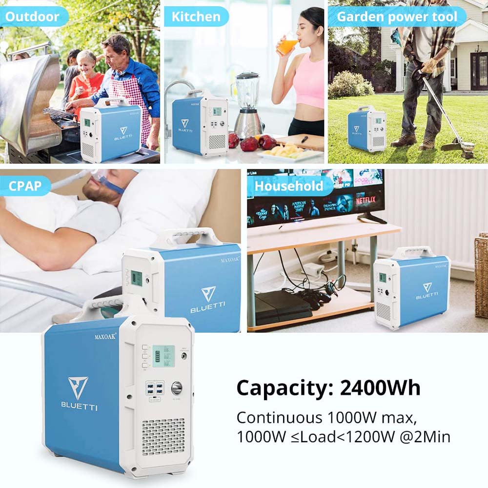 BLUETTI EB240 Power Station 2400Wh/1000W Inverter Solar Generator