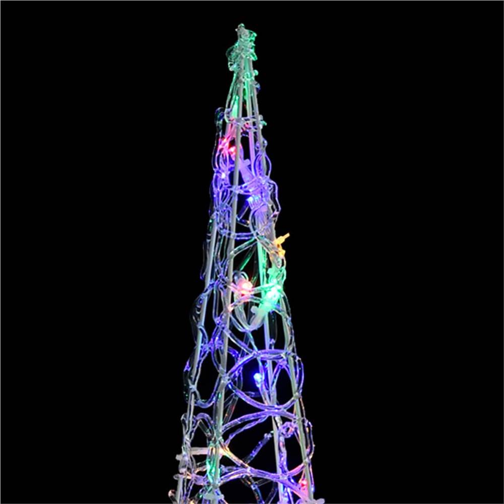 Acrylic Decorative Round LED Light Cone Multicolour 60 cm
