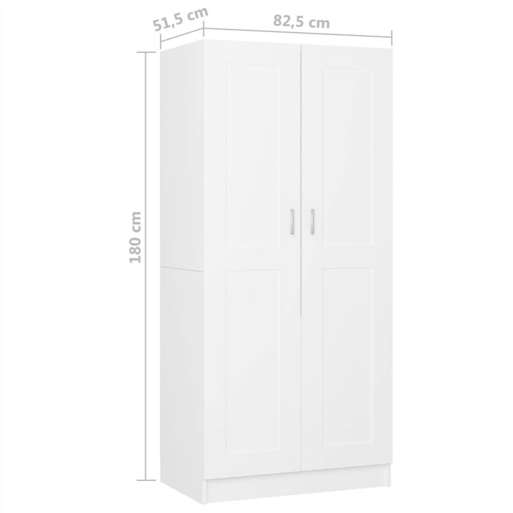 Wardrobe White 82.5x51.5x180 cm Chipboard