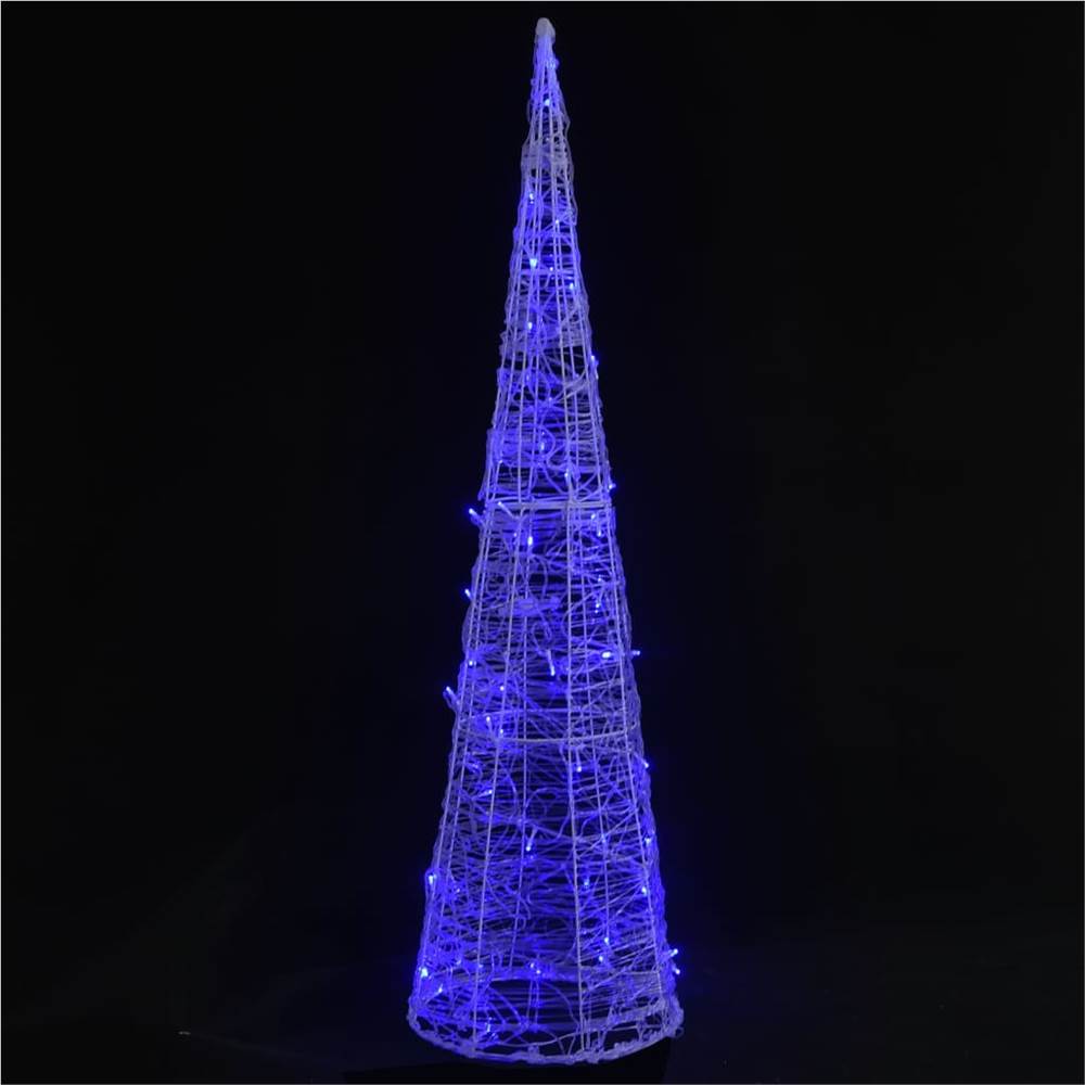 Acrylic Decorative Pyramid LED Light Cone Blue 90 cm