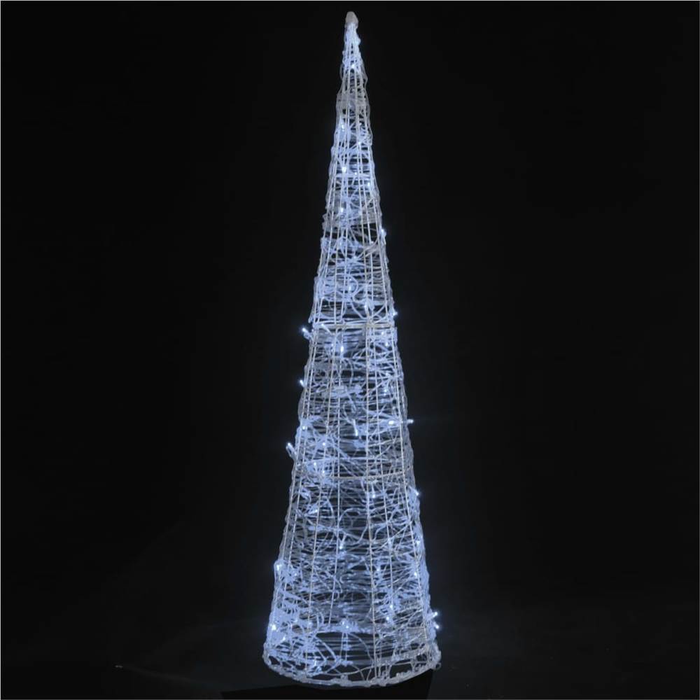 Acrylic Decorative Pyramid LED Light Cone Cold White 120 cm