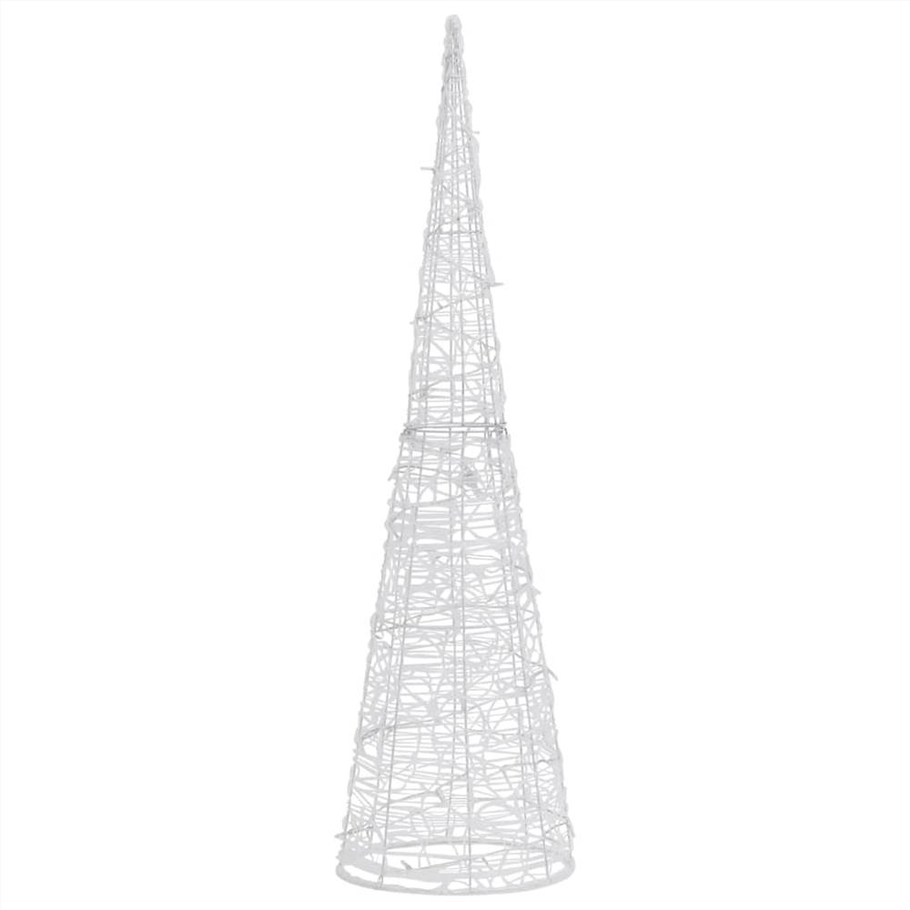Acrylic Decorative Pyramid LED Light Cone Warm White 90 cm