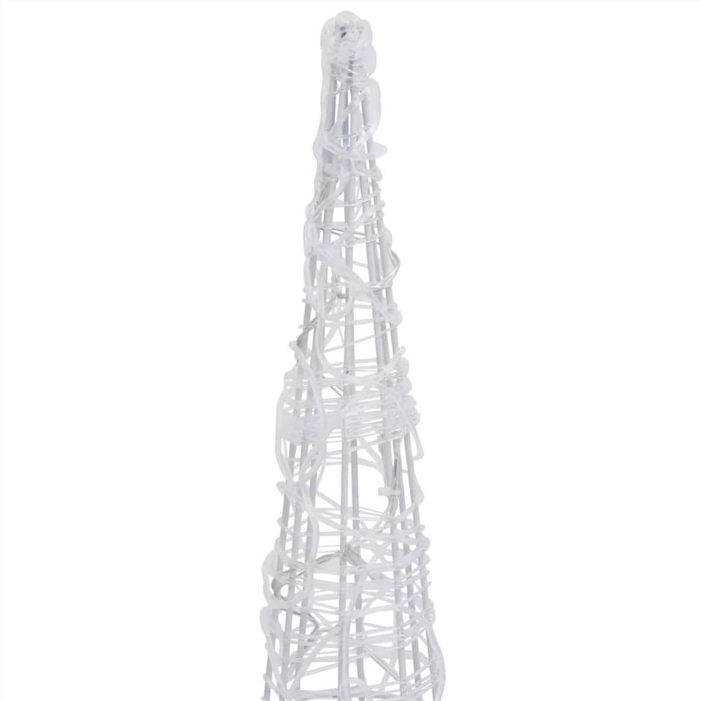 Acrylic Decorative Pyramid LED Light Cone Warm White 90 cm