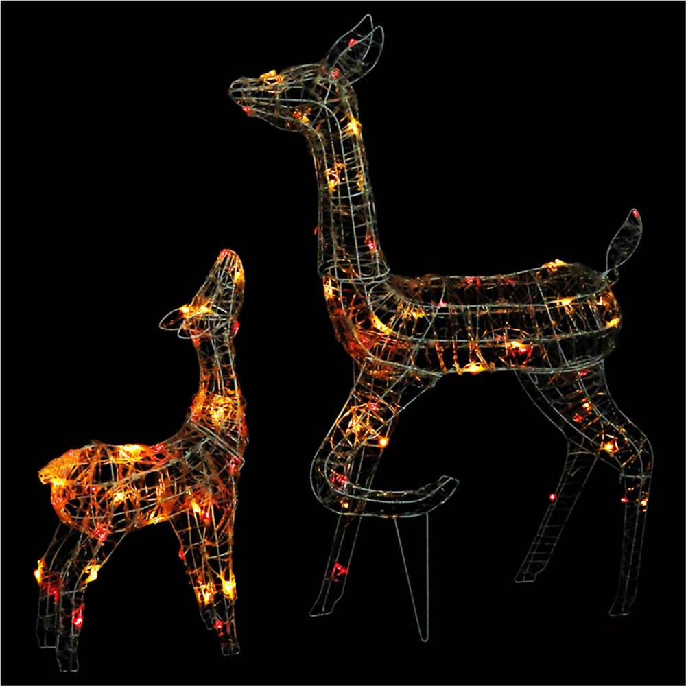 Acrylic Reindeer Family Christmas Decoration 160 LED Colourful
