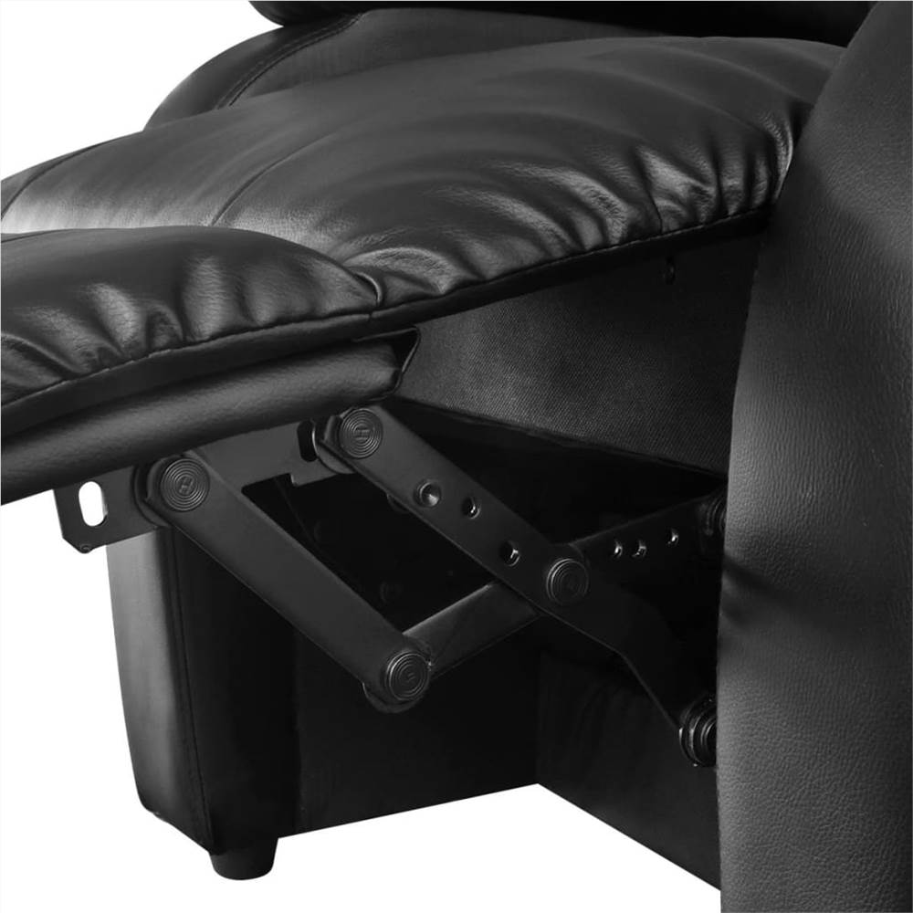 Massage Chair Black Faux Leather