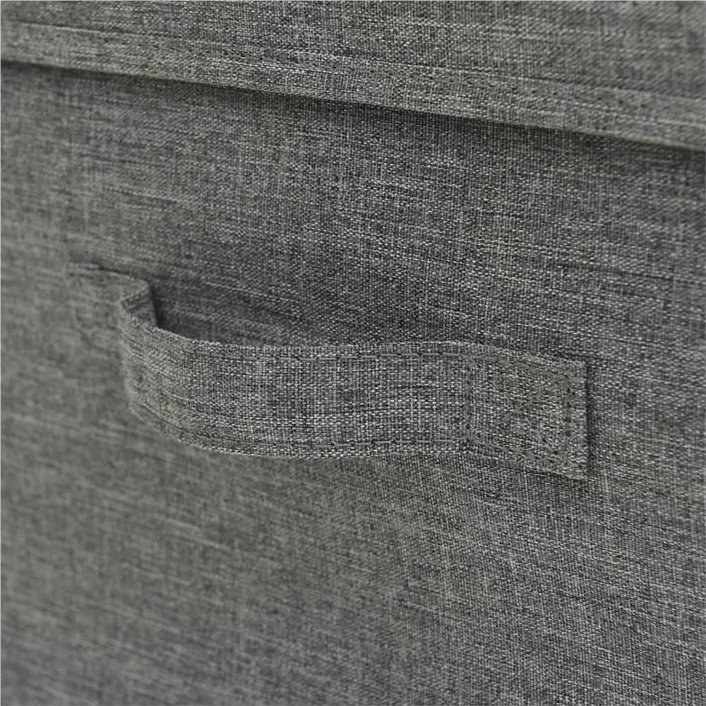 Stackable Storage Box Set of 3 Piece Fabric Anthracite