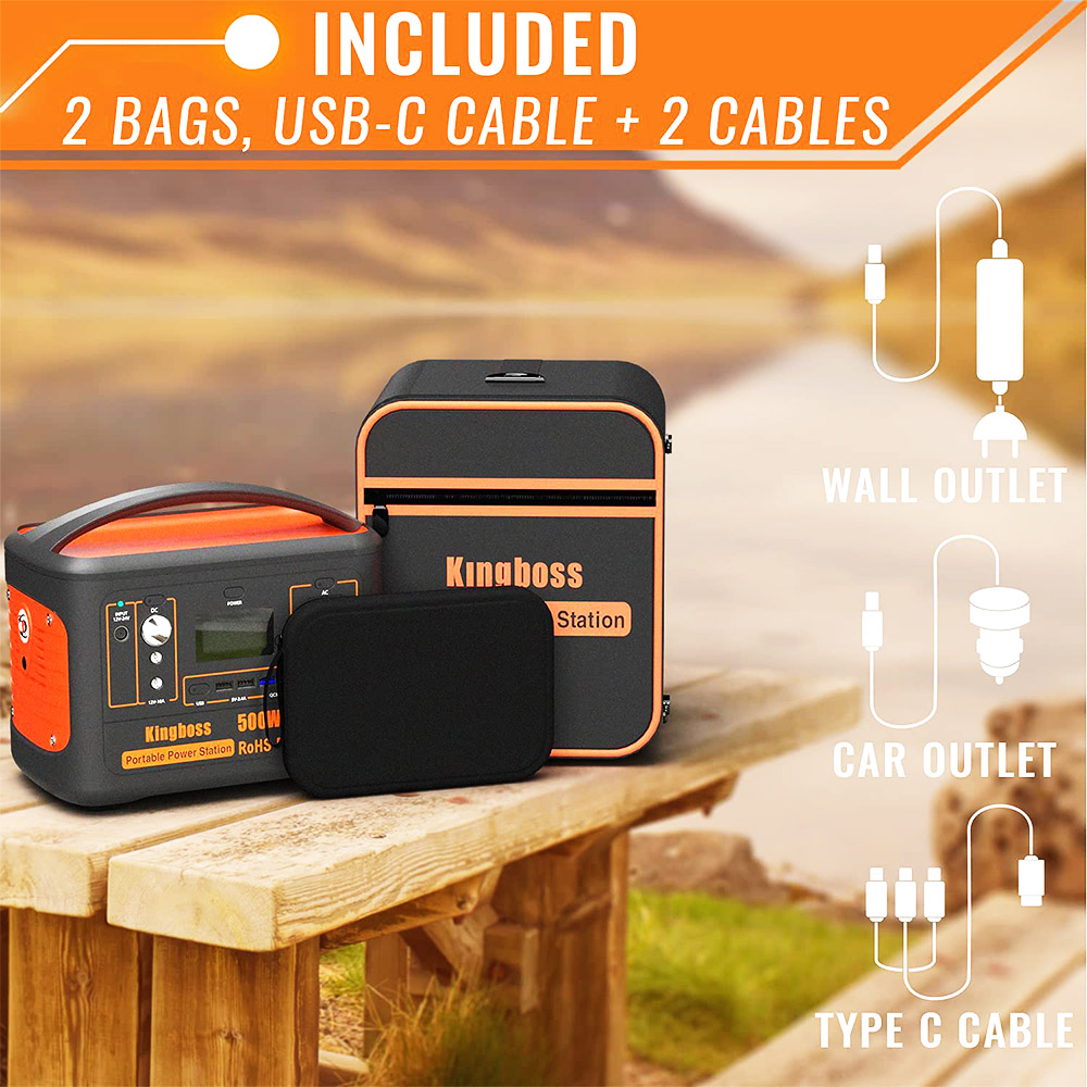 Kingboss 500W Portable Power Station 568WH Solar Generator