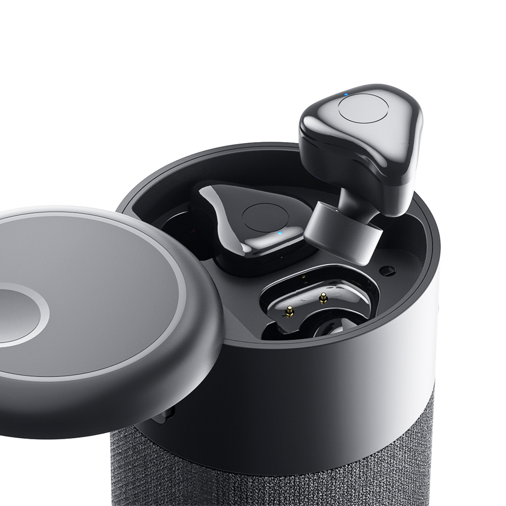 B20 2in1 Bluetooth Speaker with Earbuds Black