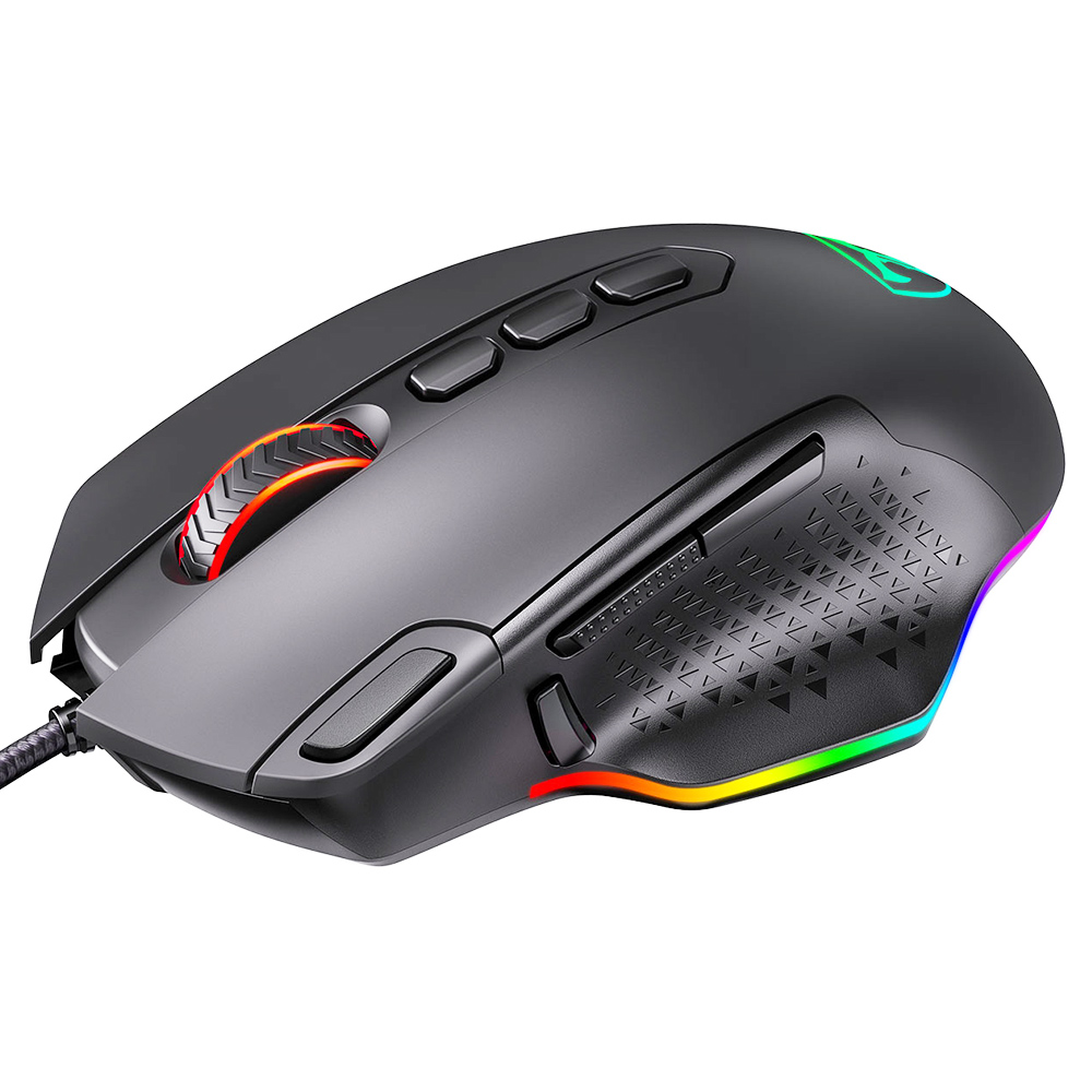 Pictek RGB Wired Gaming Mouse With Fire Button Black