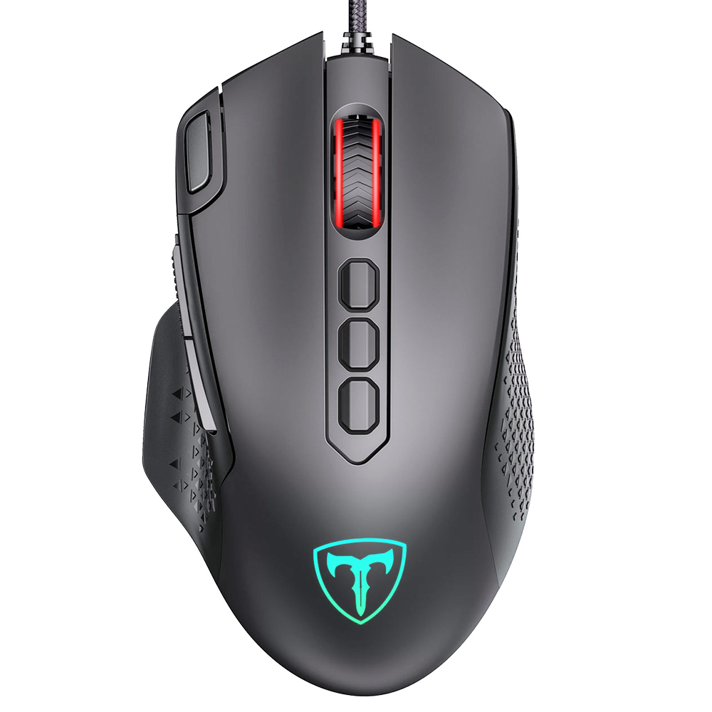 Pictek RGB Wired Gaming Mouse With Fire Button Black