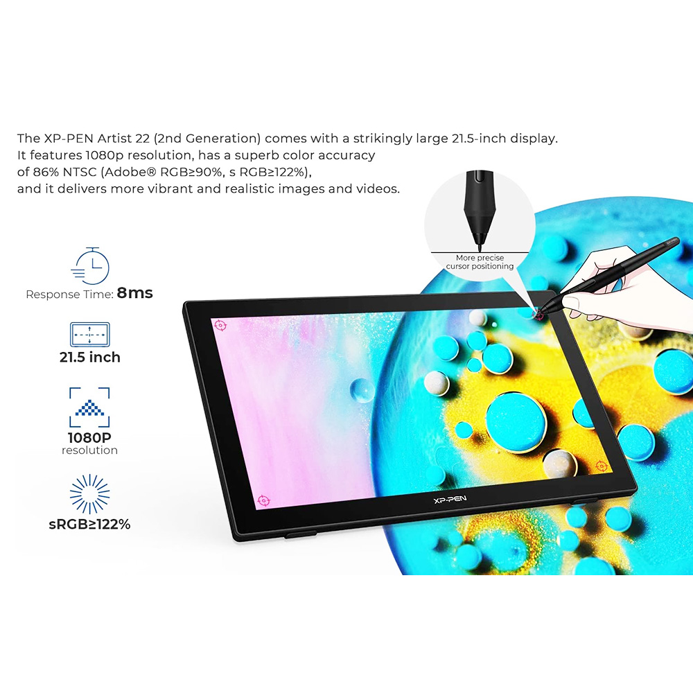 XP-PEN Artist 22 2nd Generation Graphic Tablet Black