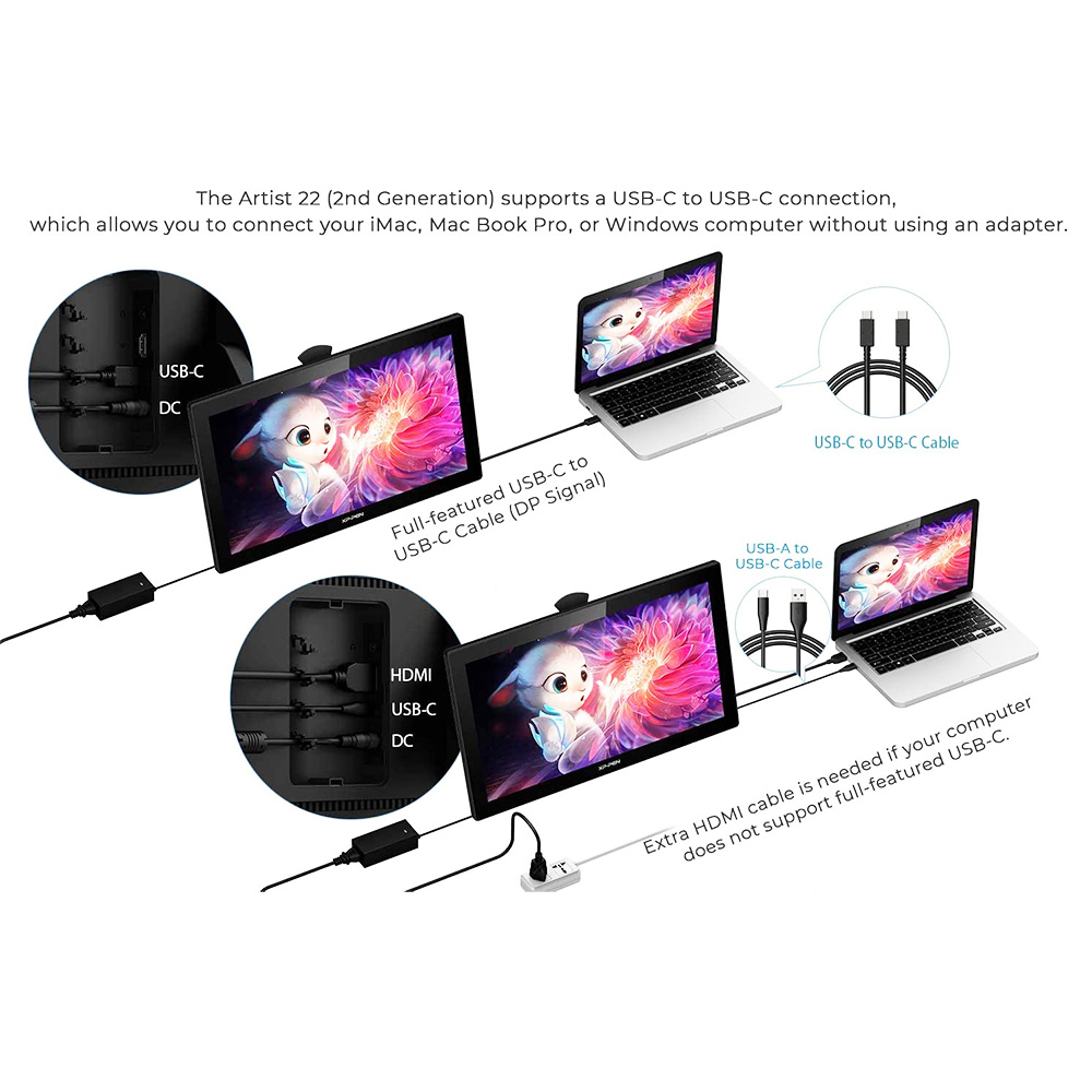 XP-PEN Artist 22 2nd Generation Graphic Tablet Black