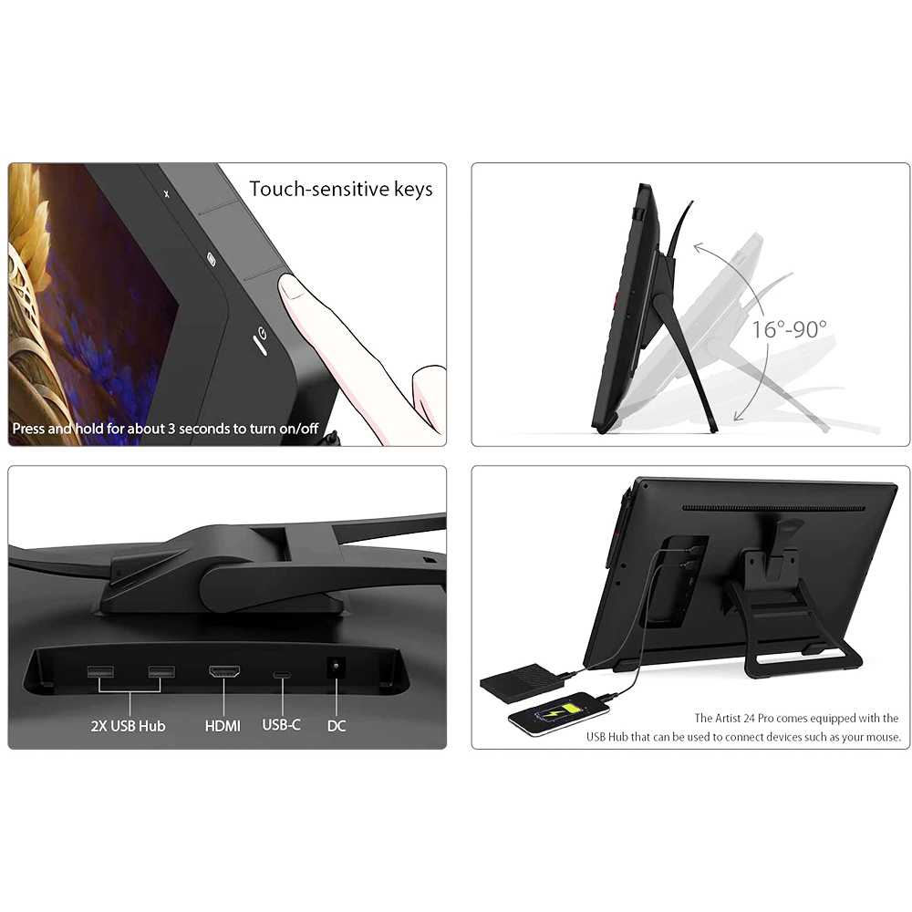 XP-PEN Artist 24 Pro Graphic Tablet with 23.8 Inch Black