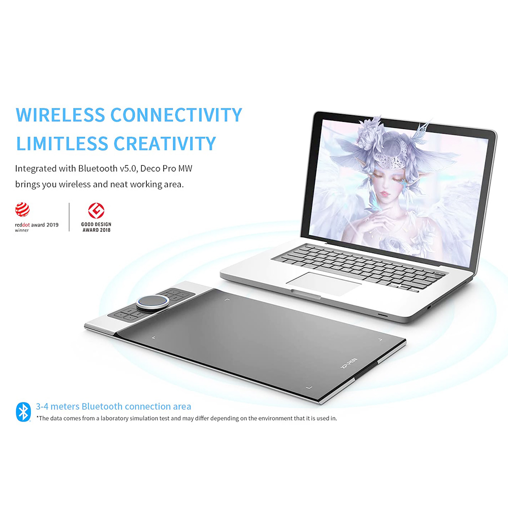 XP-PEN Deco Pro MW Graphic Tablet with 11 Inch Work Surface Black