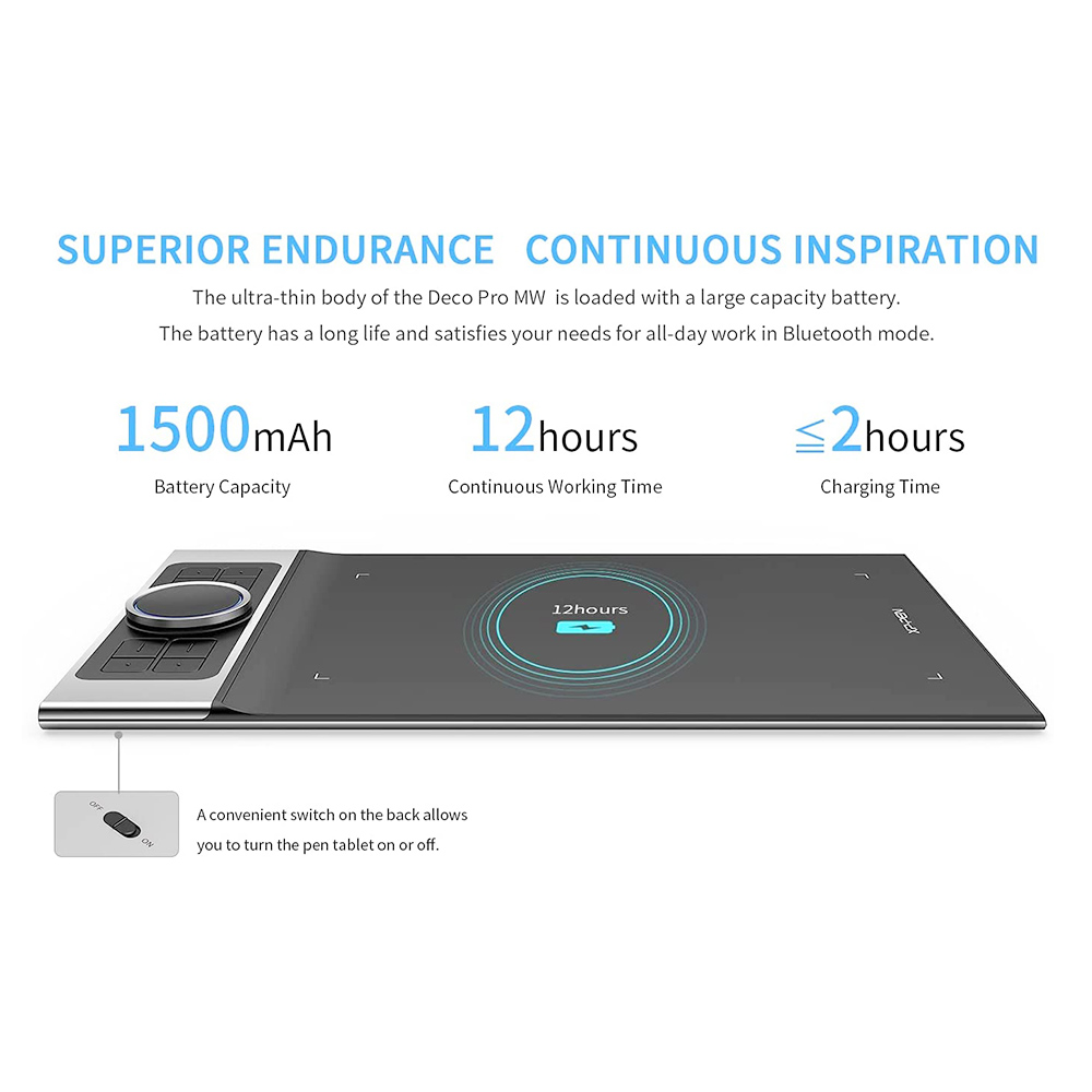 XP-PEN Deco Pro MW Graphic Tablet with 11 Inch Work Surface Black