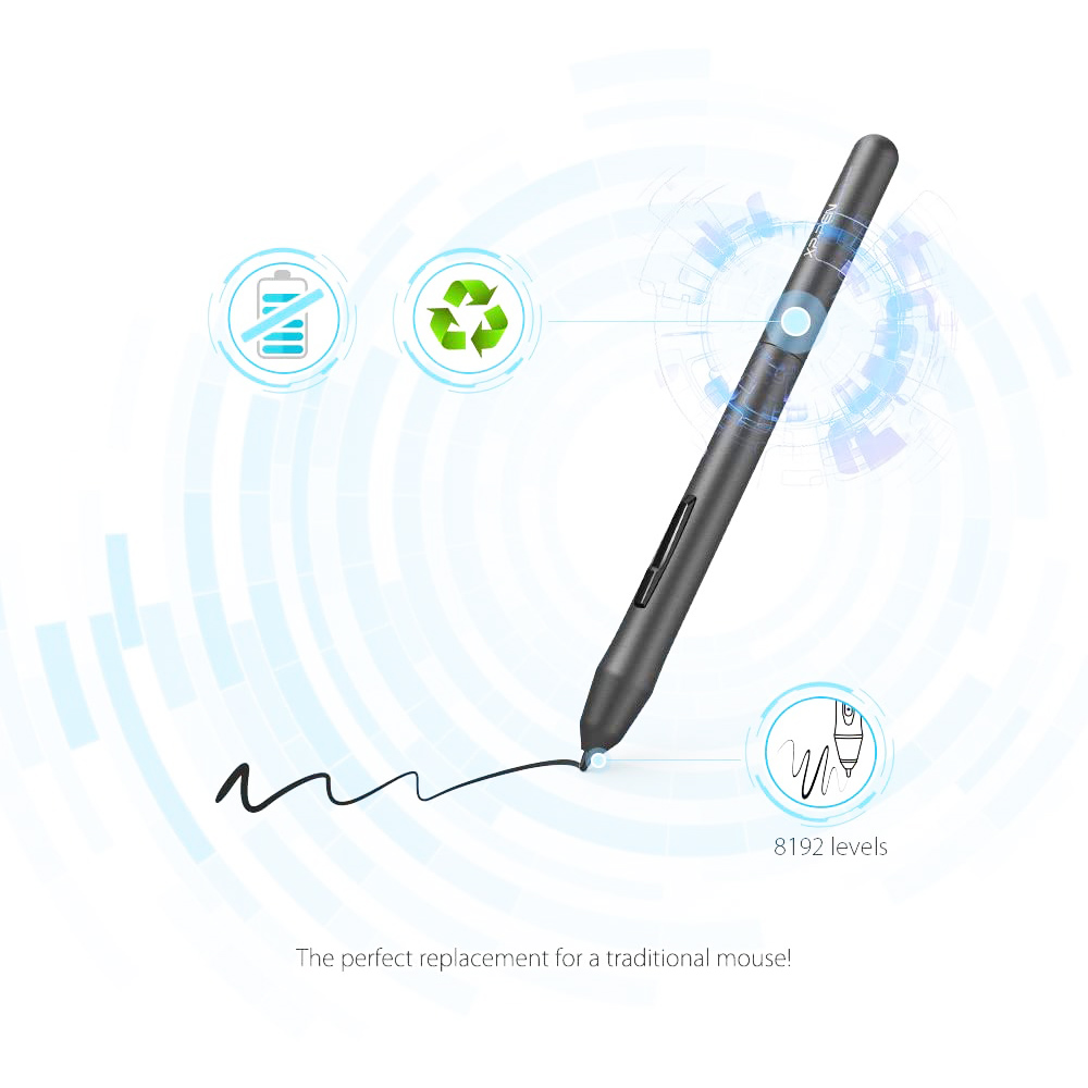 XP-Pen Star G640 Graphic Tablet with 6 x 4 Inch Work Surface Black