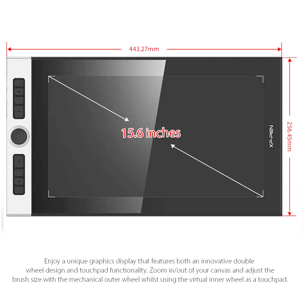 XP-PEN Innovator 16 Graphic Tablet with 15.6 Inch IPS Display Black