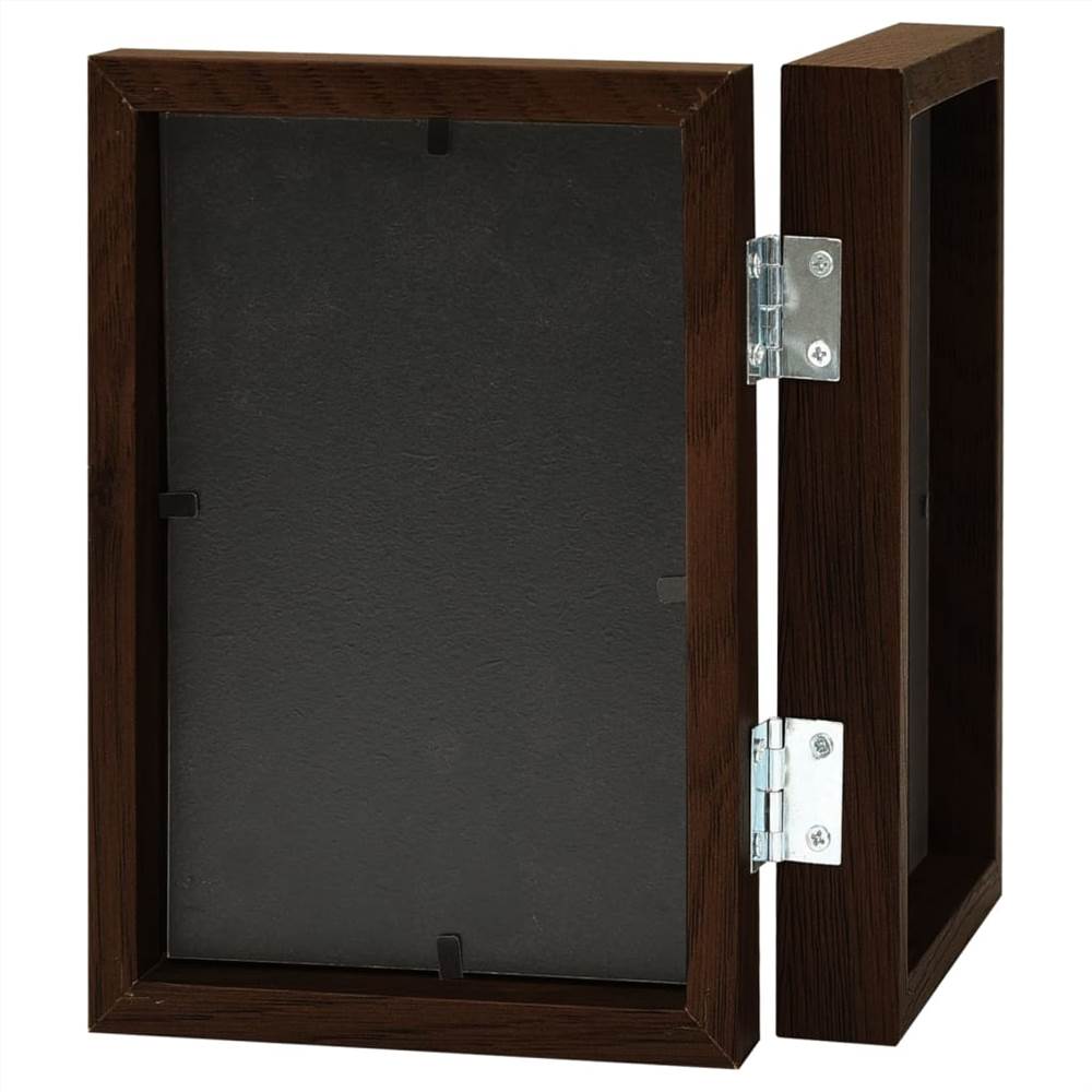 Bifold Photo Frame Collage Dark Brown 2x