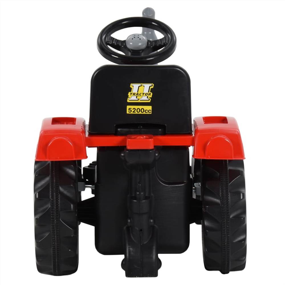 Pedal Tractor for Kids Red and Black