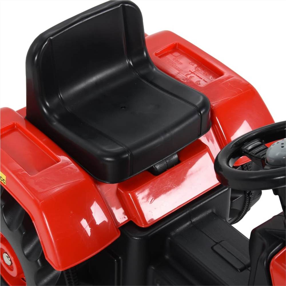 Pedal Tractor for Kids Red and Black