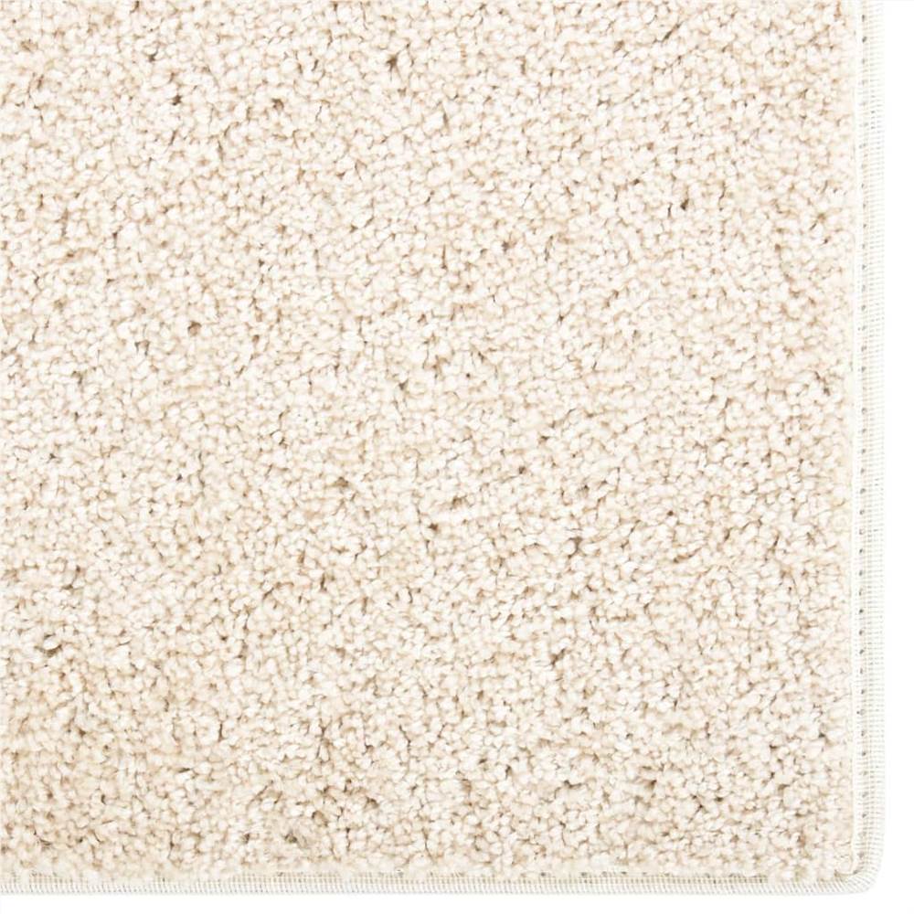 Soft Pile Rug Anti-slip 67x180 cm Beige