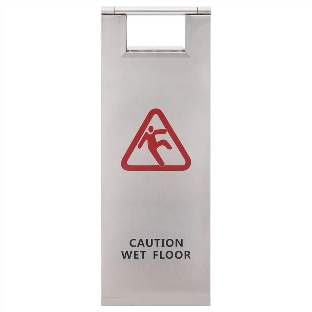 149575 Folding Wet Floor Sign Stainless Steel
