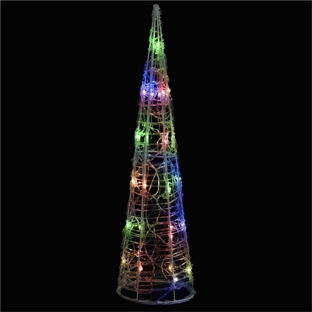 Acrylic Decorative Pyramid LED Light Cone Colourful 60 cm