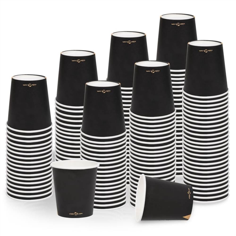 Coffee Paper Cups 200 ml 250 pcs Black