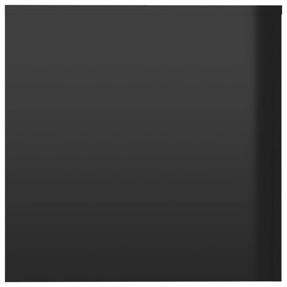 Side Tables 3 pcs High Gloss Black Chipboard