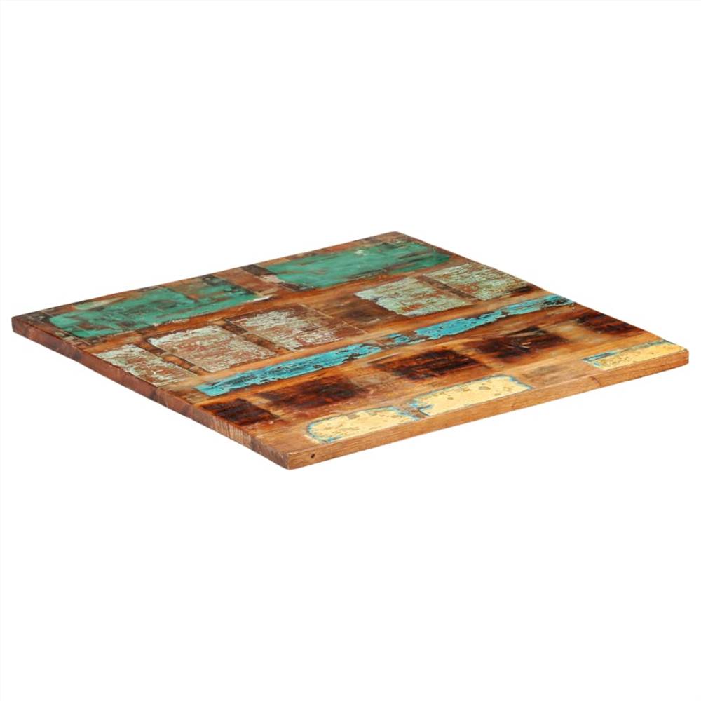 Square Table Top 60x60 cm 25-27 mm Solid Reclaimed Wood