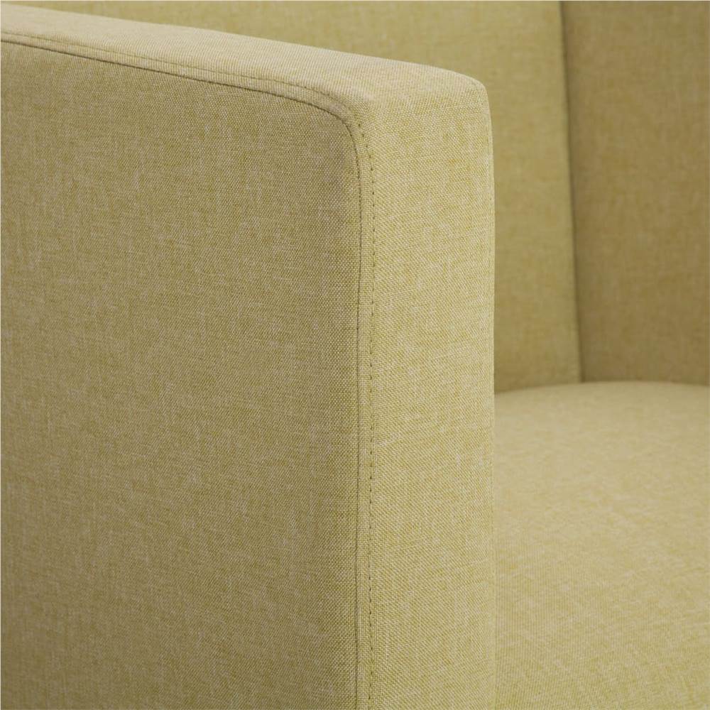 Cube Armchair Green Fabric