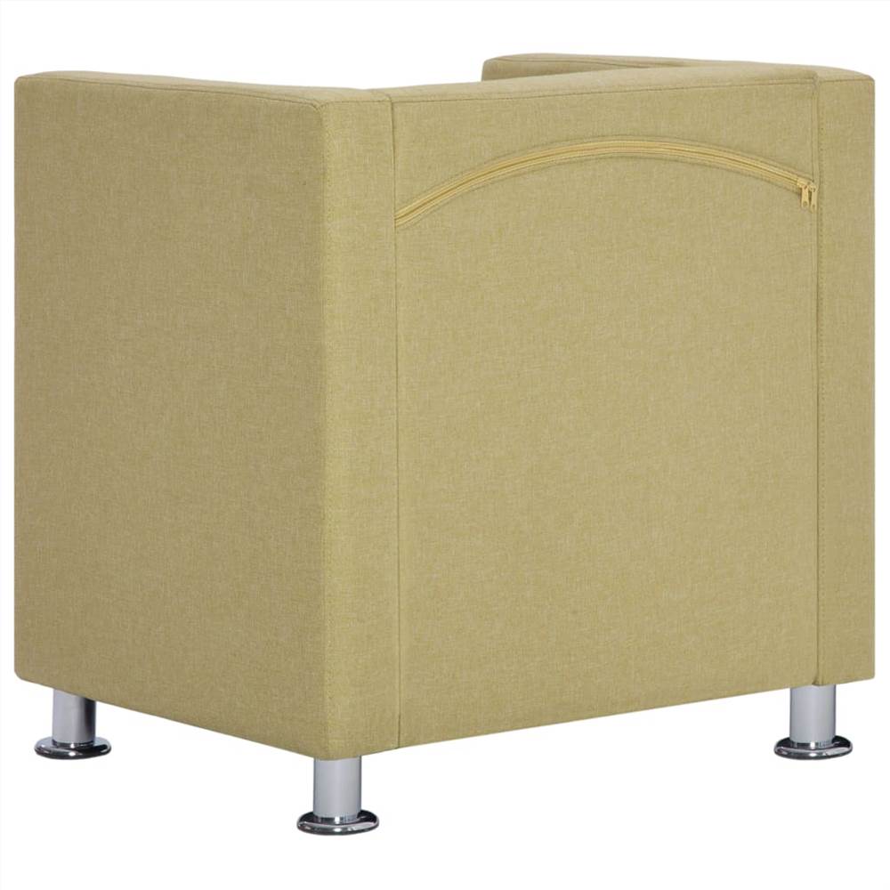 Cube Armchair Green Fabric