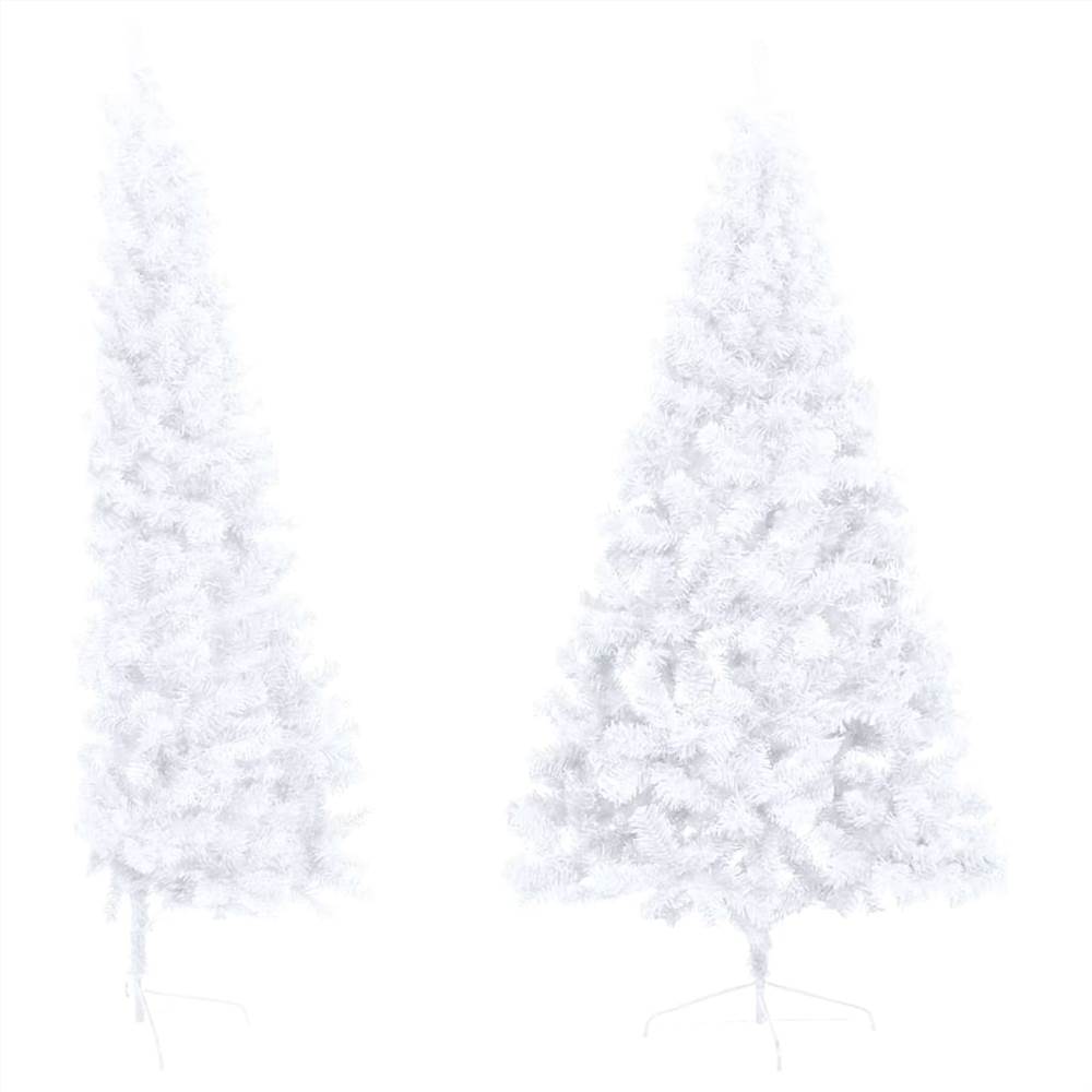 Artificial Half Christmas Tree with Stand White 150 cm PVC