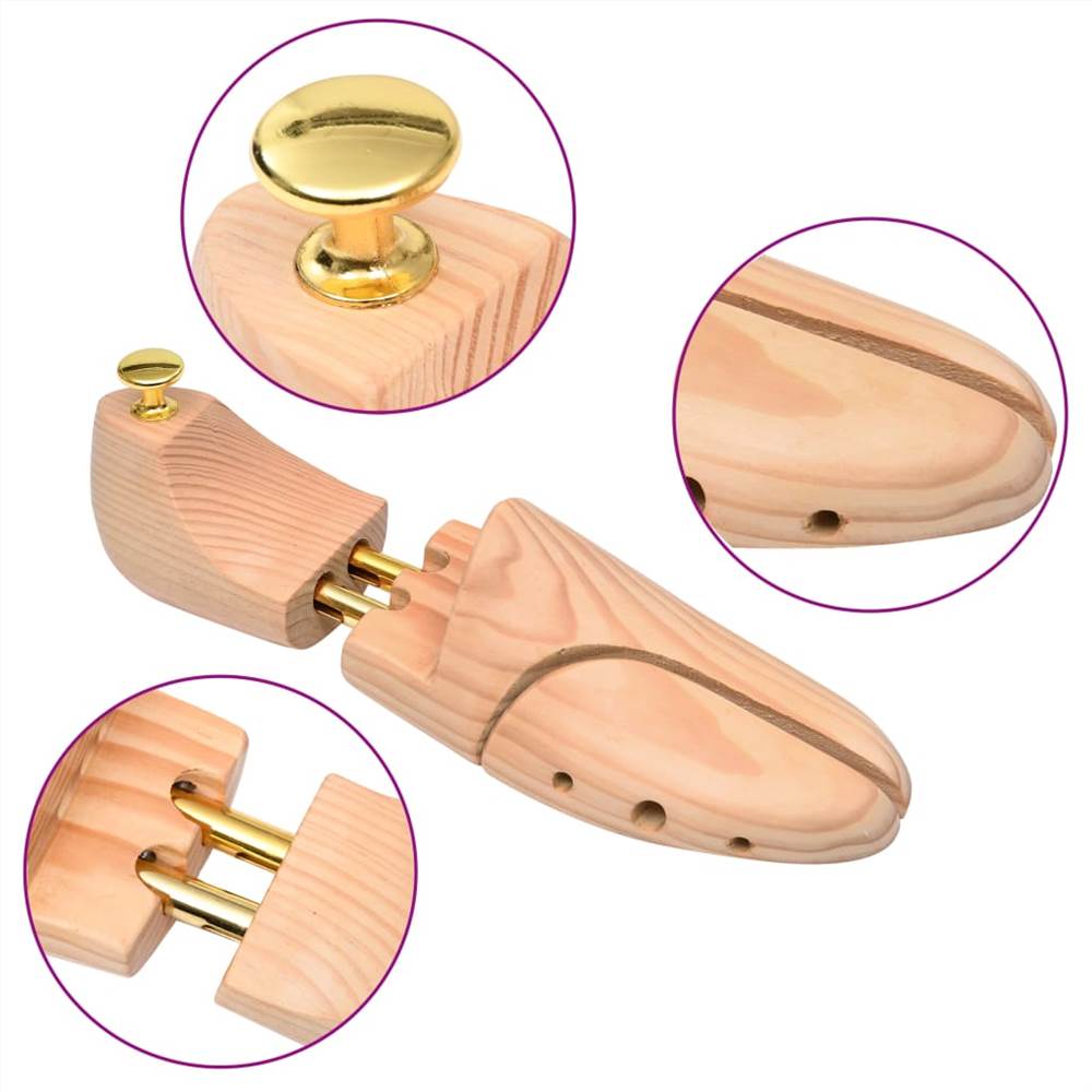 Shoe Trees 5 Pairs Size 38-39 Solid Pine Wood