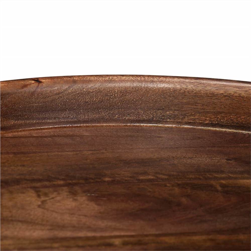 Table Set 3 Pieces Solid Mango Wood and Steel