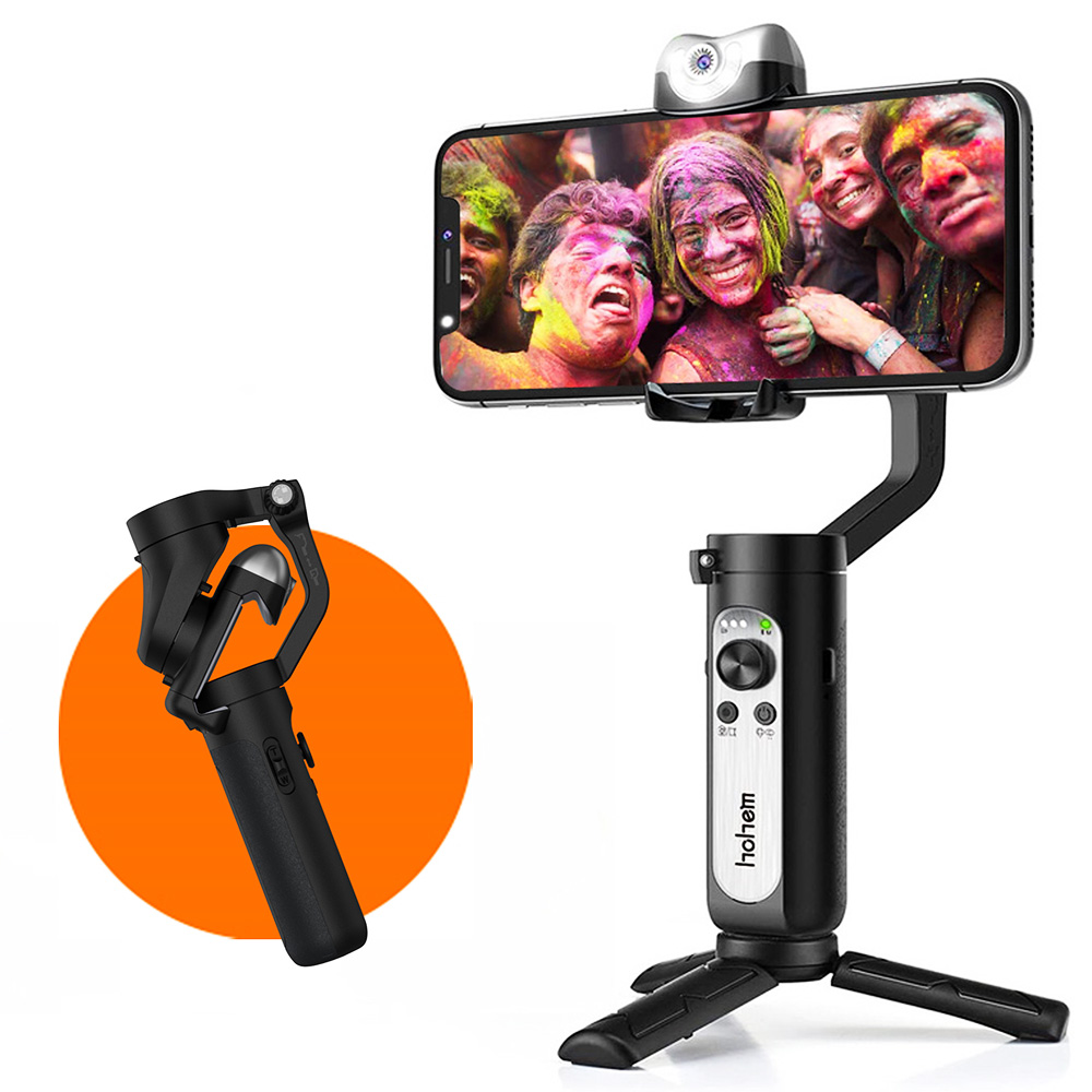 Hohem iSteady V2 Handheld Mobile Phone Gimbal with Fill Light Black